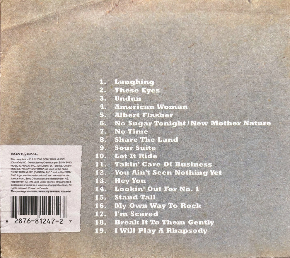 Bachman Cummings: Songbook [CD] – Burton Cummings Store